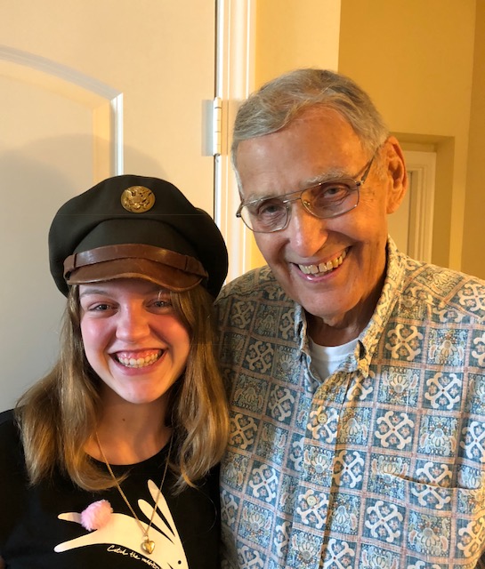 Maria Walter and Veteran Ray Fairbank