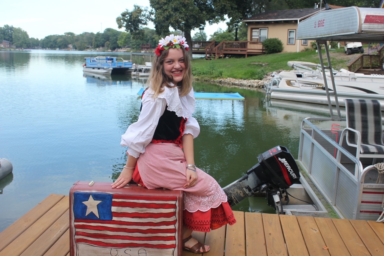 Maria in traditional clothing from Poland